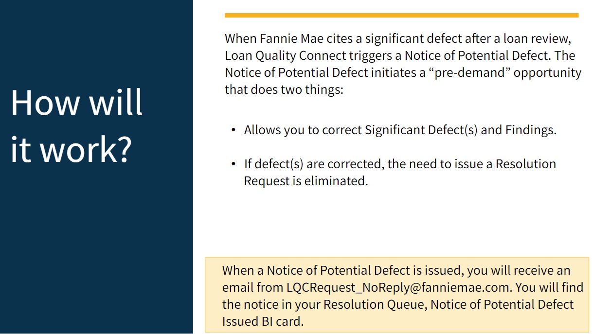 Fannie Mae Implements Notice Of Potential Defect Process To Address ...