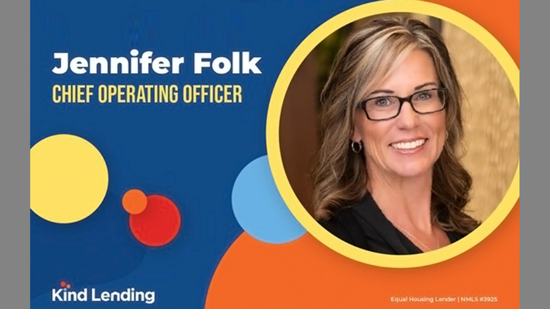 Kind Lending Hires Jennifer Folk As Chief Operating Officer – NMP